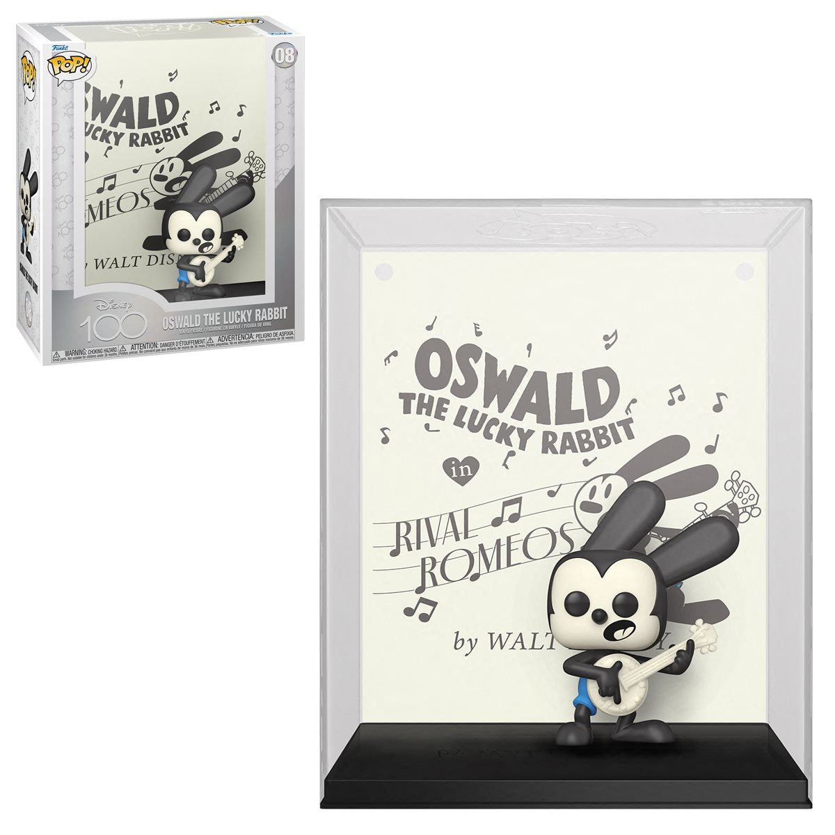 Disney 100 Oswald the Lucky Rabbit Pop! Art Cover Figure with Case Com ...